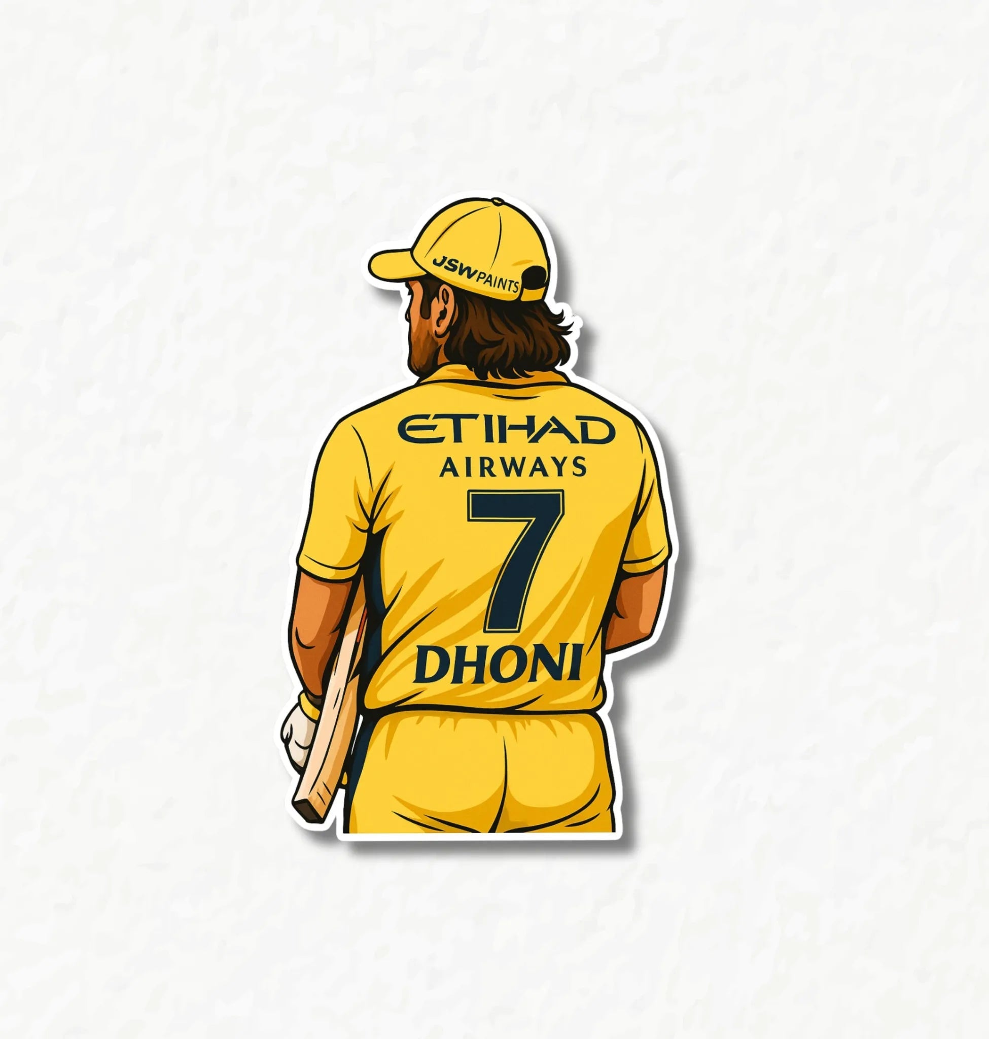 Dhoni from the Back – StickerNStreets