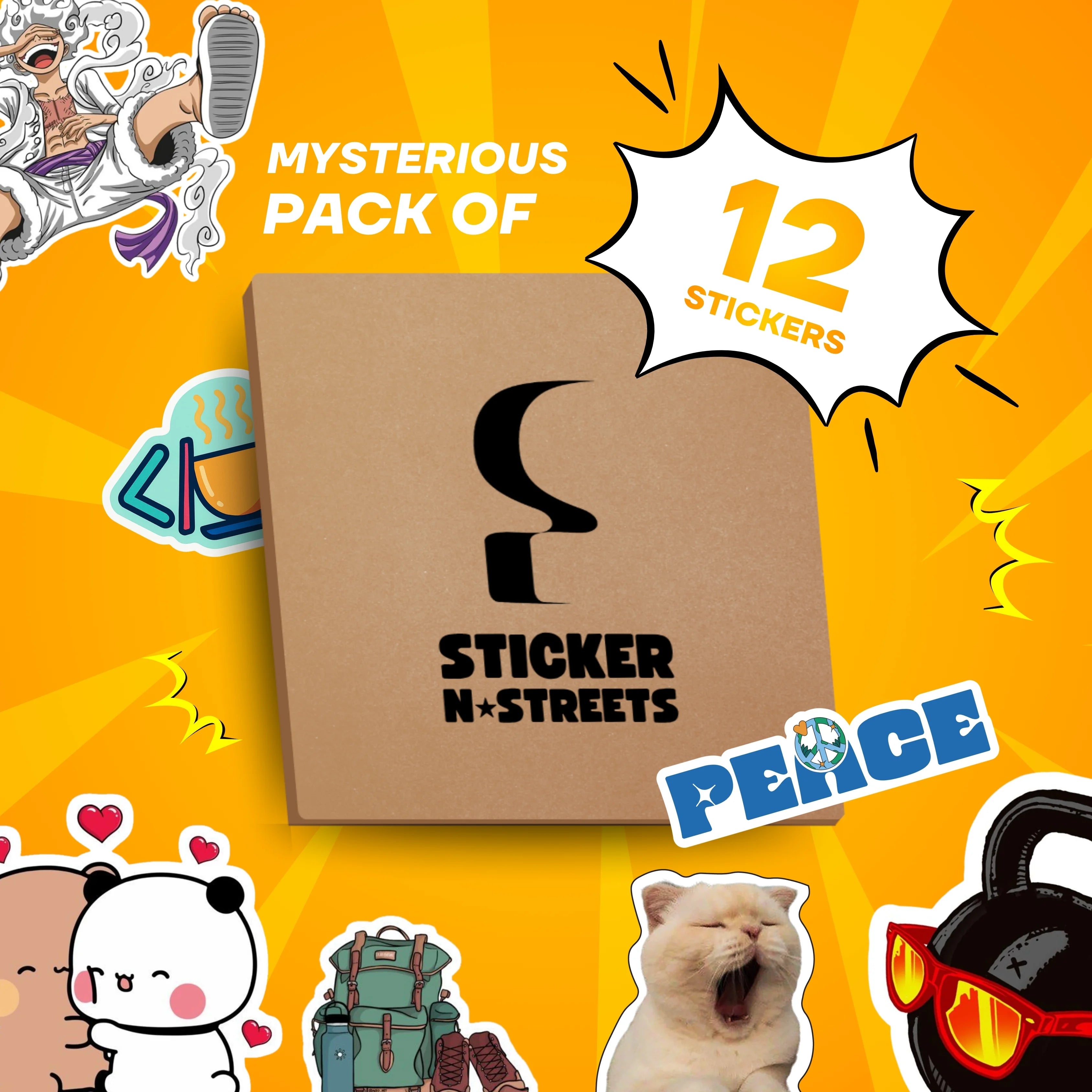 MYSTERY STICKERS PACK OF 12 – StickerNStreets
