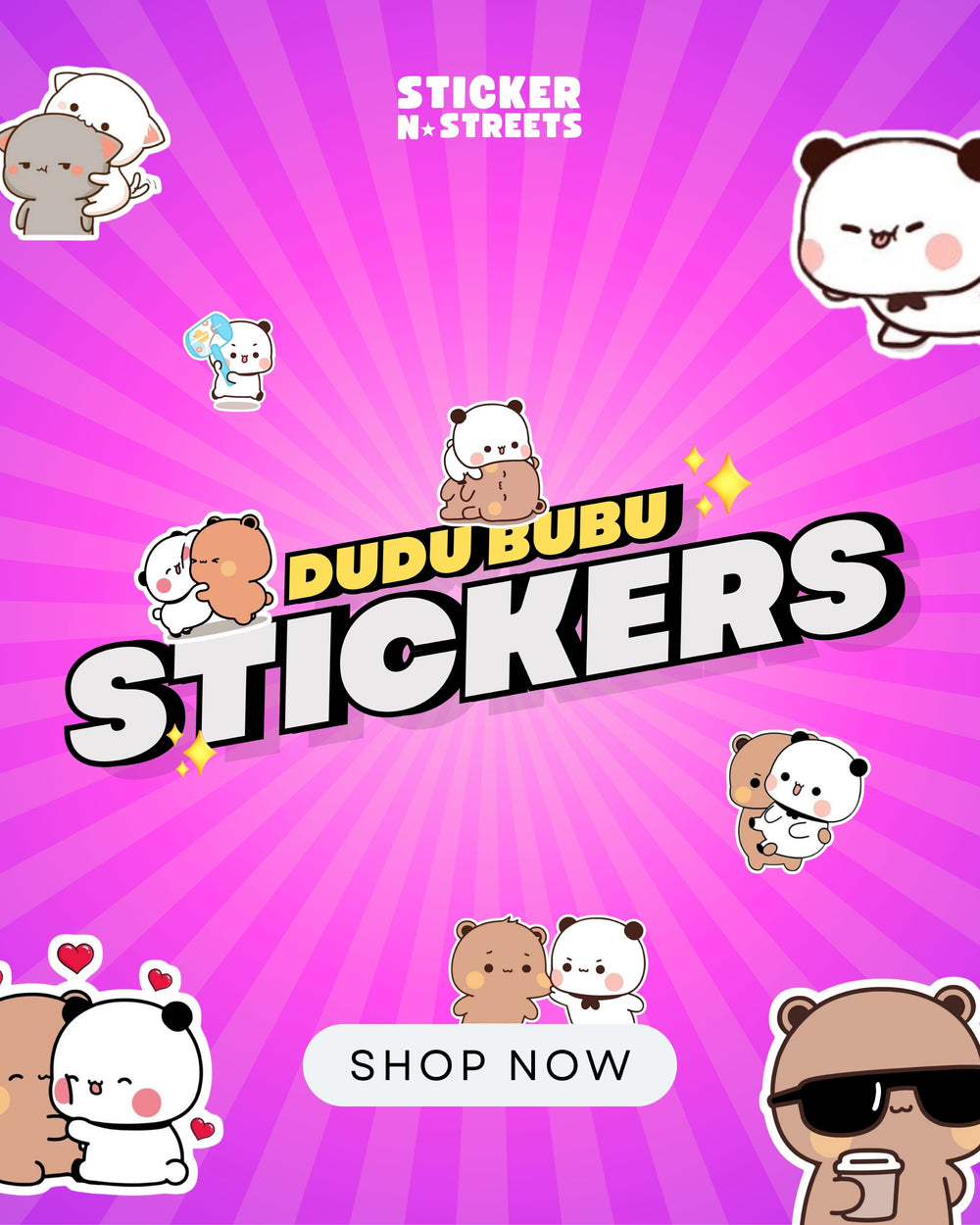Buy Dudu Bubu Stickers – Fun Stickers for Your Devices – StickerNStreets